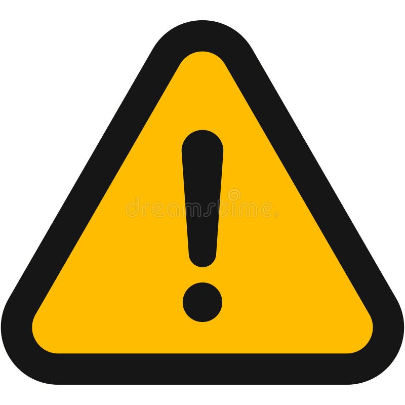 Warning Sign with Exclamation Mark on White Background. Hazard Warning ...
