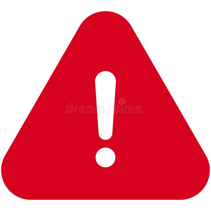 Warning Sign with Exclamation Mark on White Background. Hazard Warning ...
