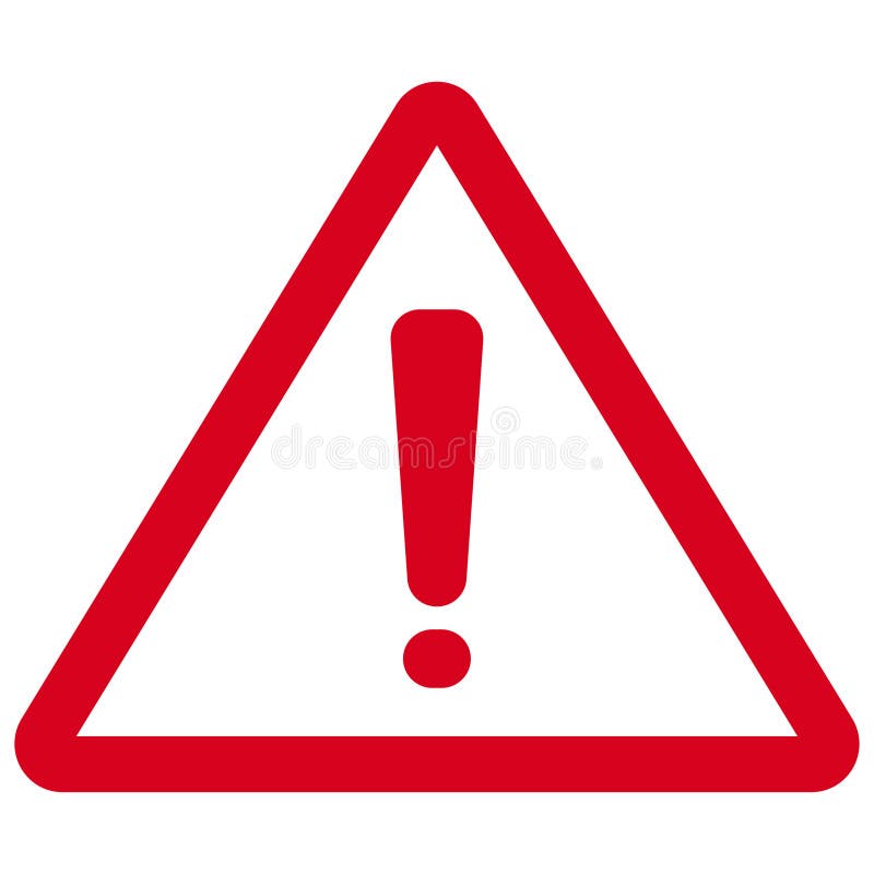 Warning Sign with Exclamation Mark on White Background. Hazard Warning ...