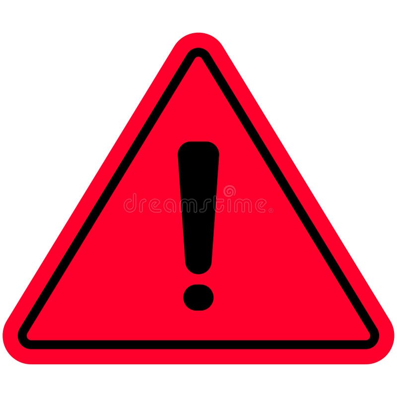 Warning Sign with Exclamation Mark on White Background. Hazard Warning ...