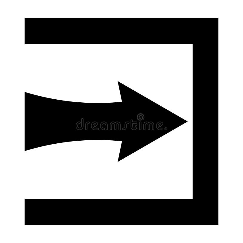 Sign in Icon, Arrow Inside, Entry Sign, Entry Arrow Stock Vector ...