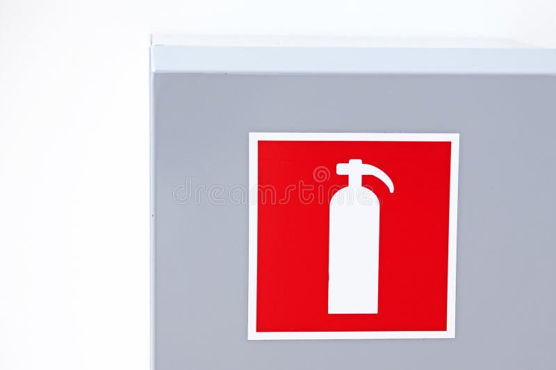 Sign and Icon for Fire Extinguisher and Fire Post Stock Photo - Image ...
