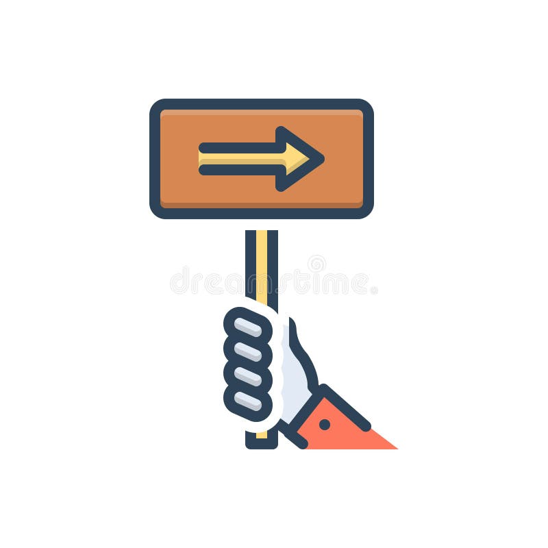Color Illustration Icon for Sign, Indication and Billboard Stock Vector ...