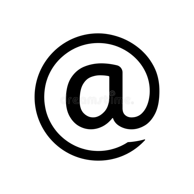 At sign icon symbol stock vector. Illustration of button - 271238458