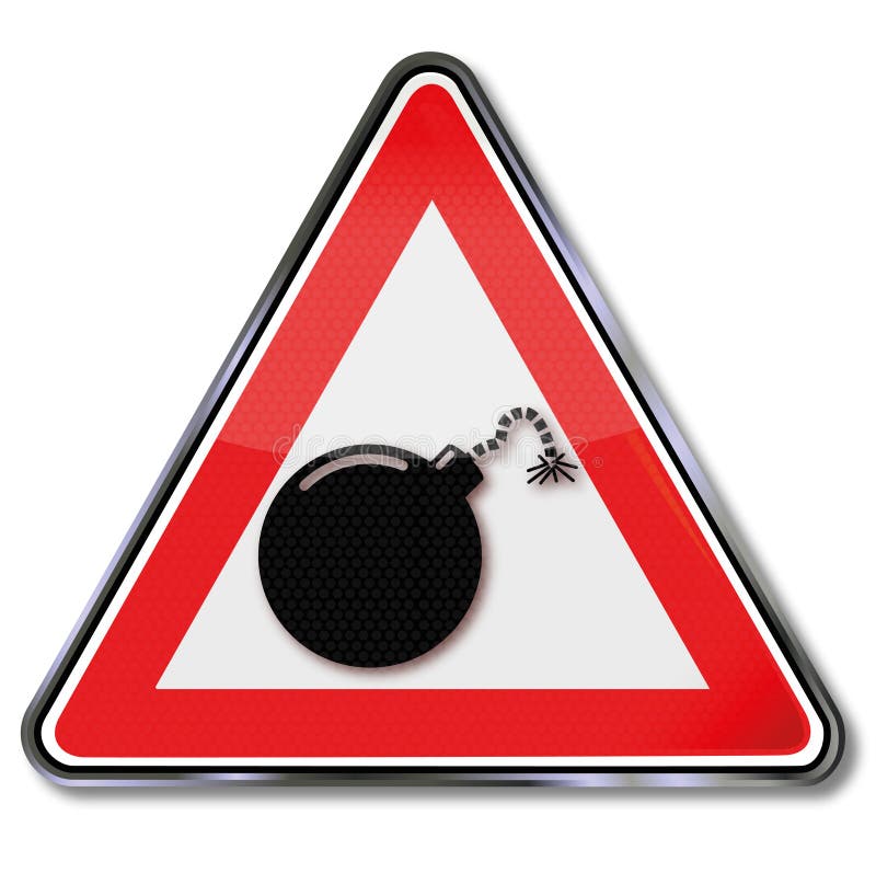 Sign ignited bomb stock vector. Illustration of deal - 36968266