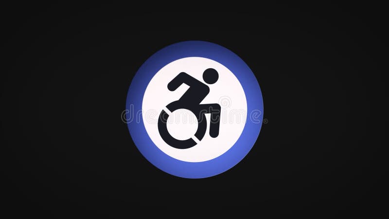 Disability warning sign stock footage. Video of channel - 230676806
