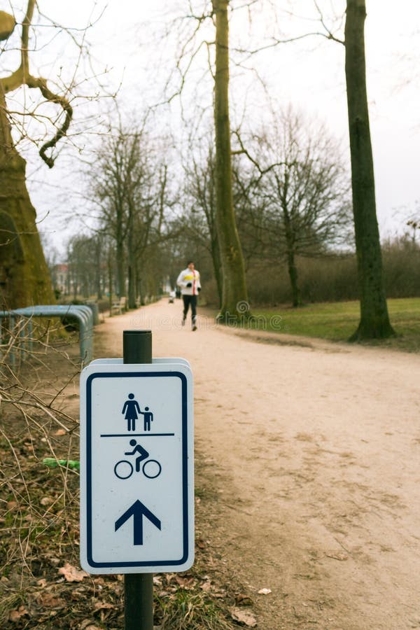 Running path sign stock photo. Image of trail, communciations - 12942728