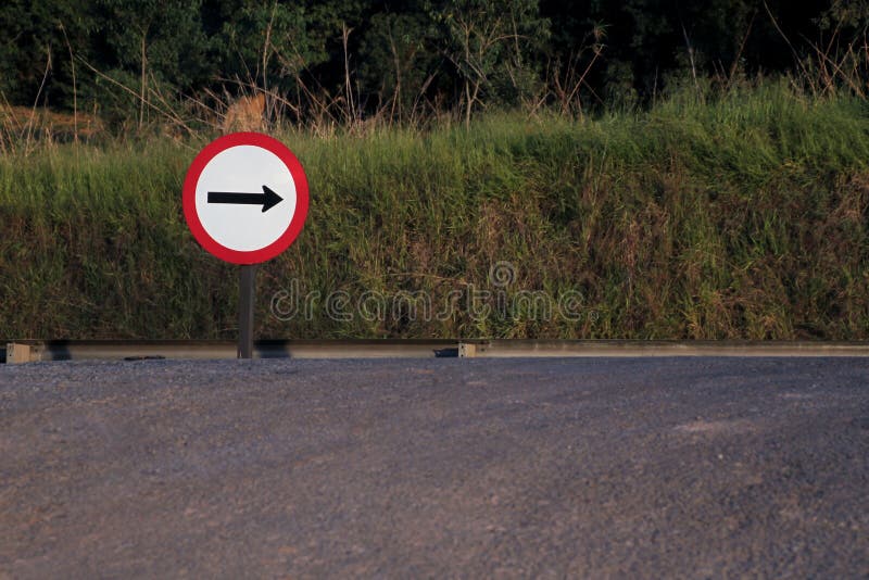 Sign Indicating the Direction of Traffic Stock Image - Image of right ...