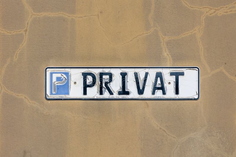 Sign Indicating Private Parking Space Stock Photos - Free & Royalty ...