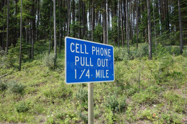 A Sign Indicating a Pull-out for Cell Phone Users. Stock Image - Image ...