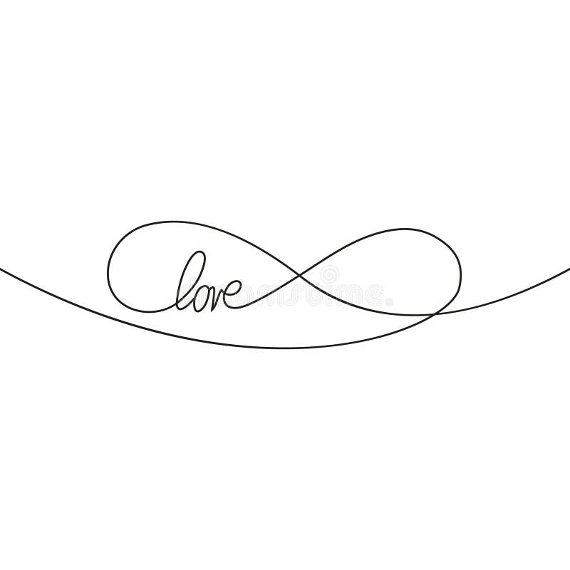 Sign of Infinity and Text Love Icon. Element of Wedding for Mobile ...