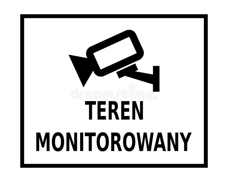 This Area is Monitored by CCTV Cameras Symbol Sign, Vector Illustration ...