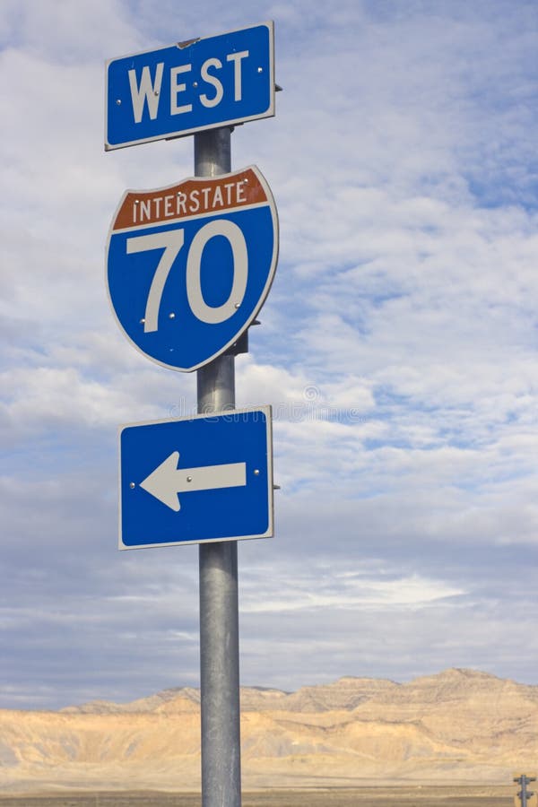 Sign of Interstate 70 stock photo. Image of california - 3760052