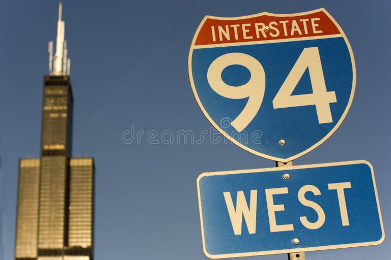 Sign of Interstate 90 and 94 Editorial Stock Photo - Image of chicago ...