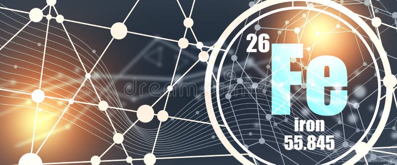 Sign of Iron Chemical Element with Atomic Number and Atomic Weight ...