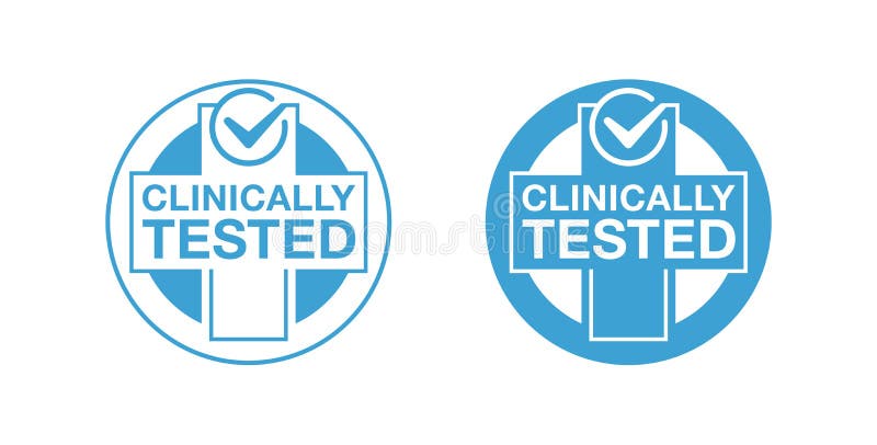 Sign for Laboratory Tested Products Packaging Stock Vector ...