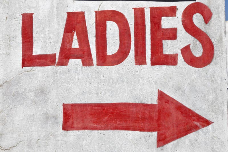 Sign Ladies for Public Toilet Stock Image - Image of hint, separation ...