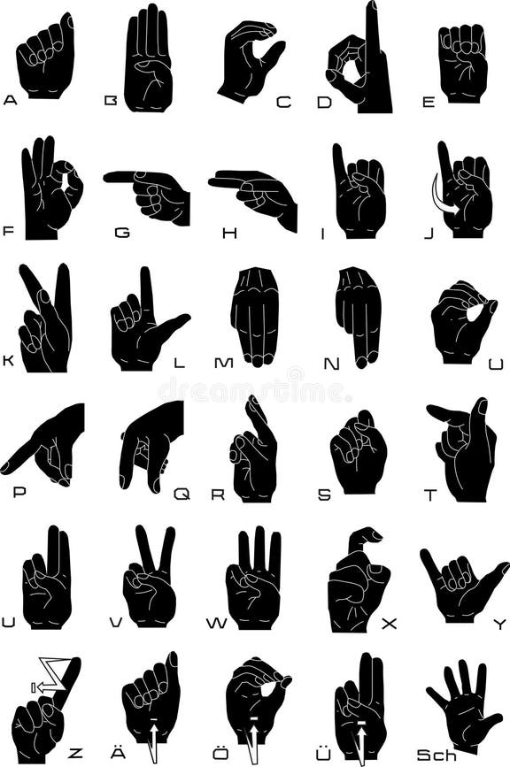 Sign Language Words Stock Illustrations – 5,060 Sign Language Words ...