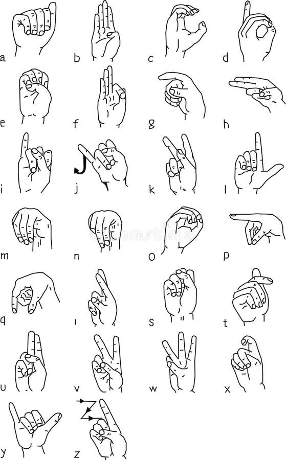 American Sign Language stock illustration. Illustration of concept - 592563