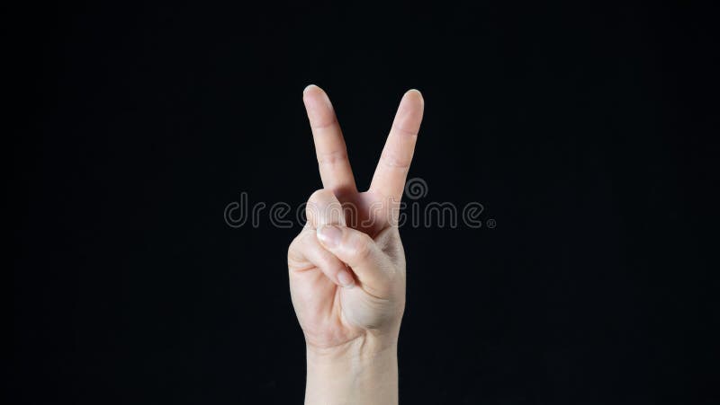 Deaf Language Alphabet Letter V Stock Photos - Free & Royalty-Free ...