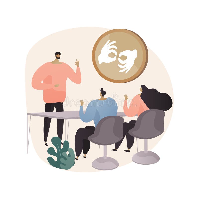 Sign Language Training Cartoon Stock Illustrations – 463 Sign Language ...