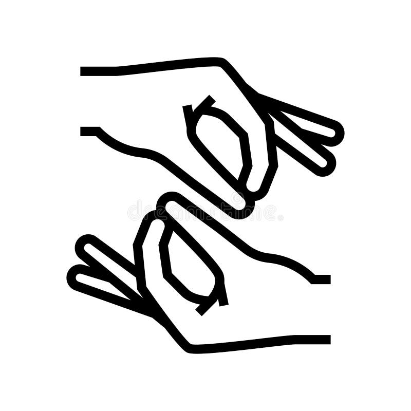 Deaf Sign Color Icon Vector Illustration Stock Vector - Illustration of ...