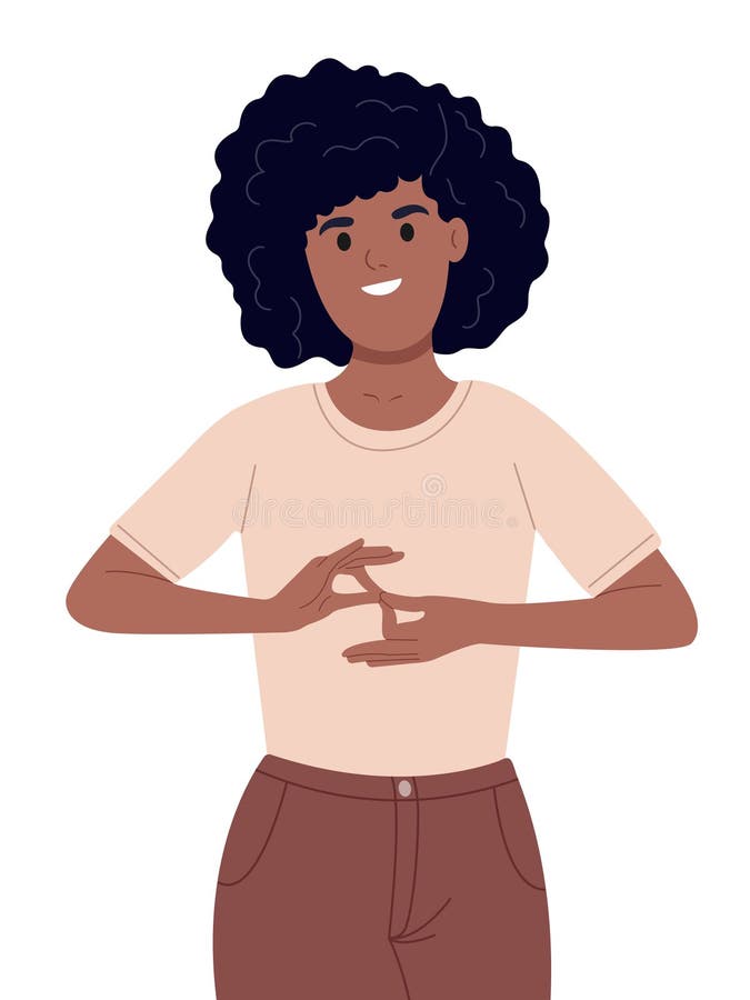International Day of Sign Languages. Person Communicate in Sign ...