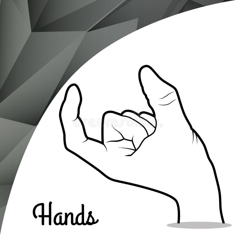 Sign language design stock illustration. Illustration of symbols - 66999410