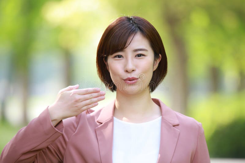 Sign Language Finger Character "ku" Stock Image - Image of hair, cute ...