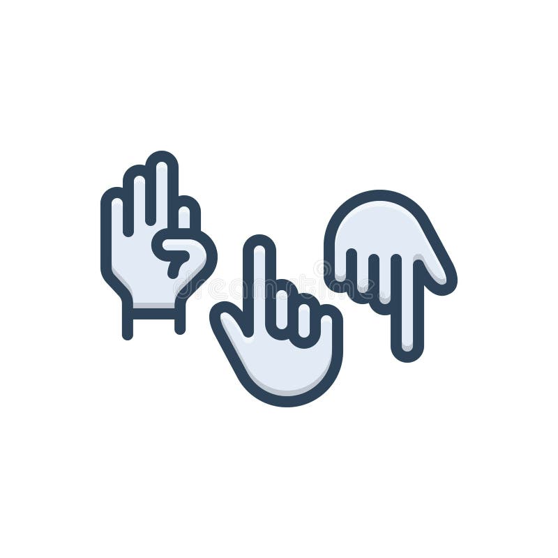 Color Illustration Icon for Sign Language, Sign and Communication Stock ...