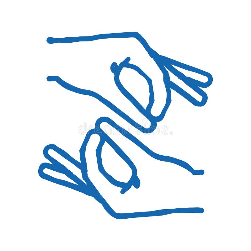 Sign Language Icon Doodle Illustration Stock Illustration ...