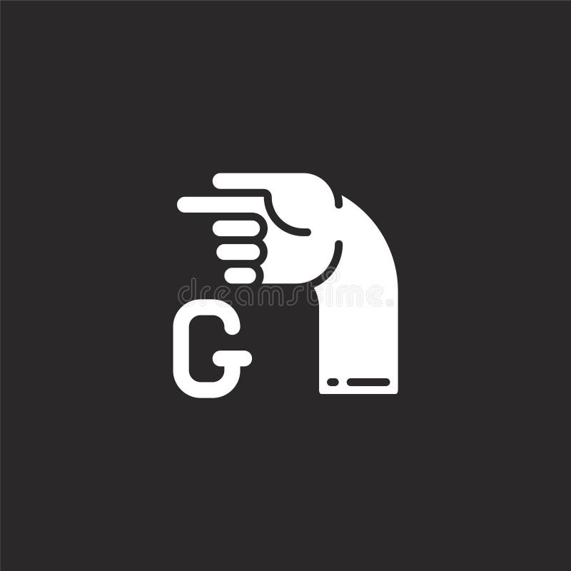 Sign Language Icon. Filled Sign Language Icon for Website Design and ...