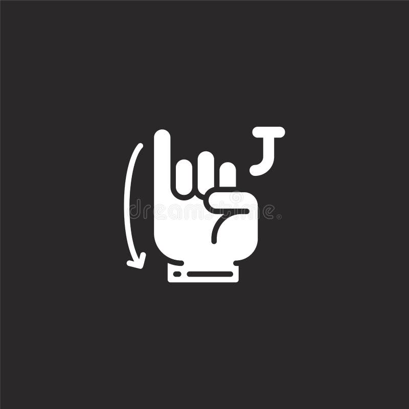 Sign Language Icon. Filled Sign Language Icon for Website Design and ...