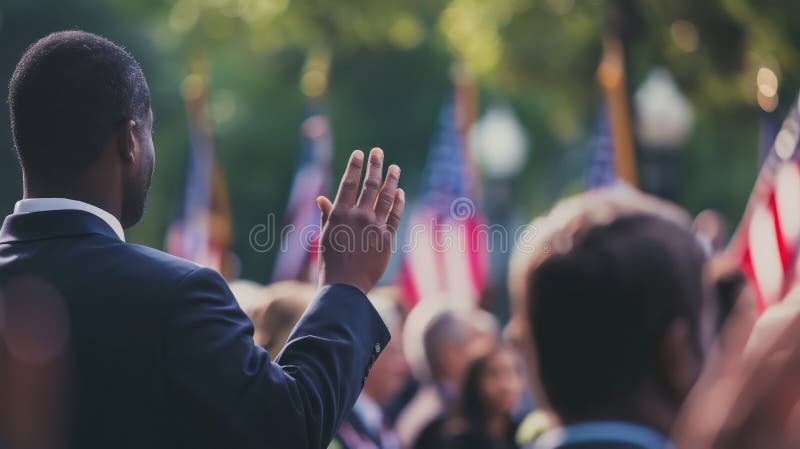 Sign Language Interpreter at an Independence Day Ceremony Stock ...