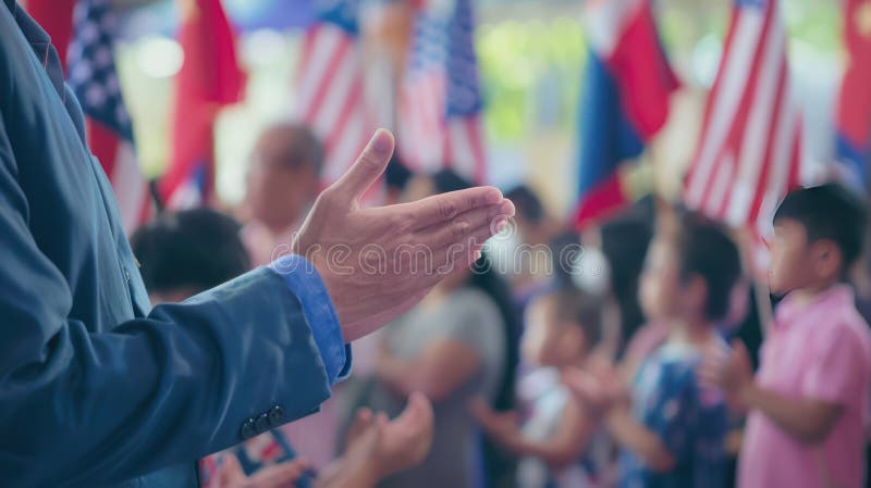 Sign Language Interpreter at an Independence Day Ceremony Stock ...