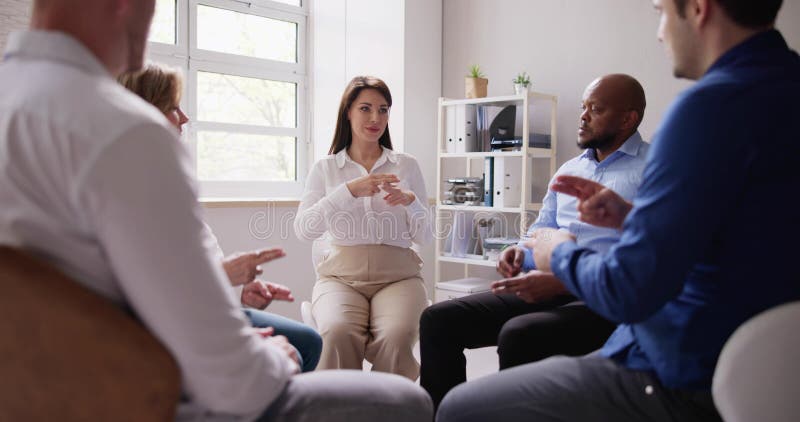Sign Language Learning stock photo. Image of staff, group - 278498124