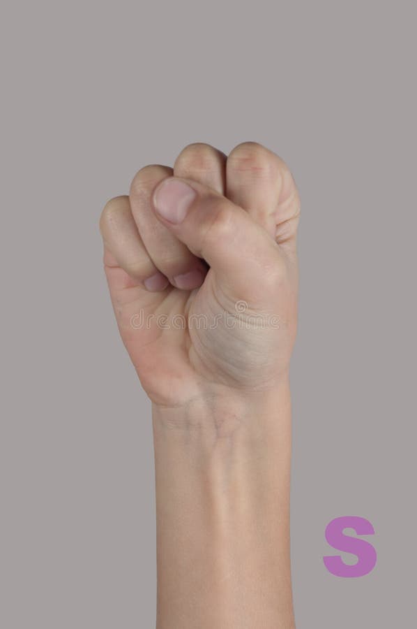 Sign Language. Letter M Made by Fingers Stock Photo - Image of help ...