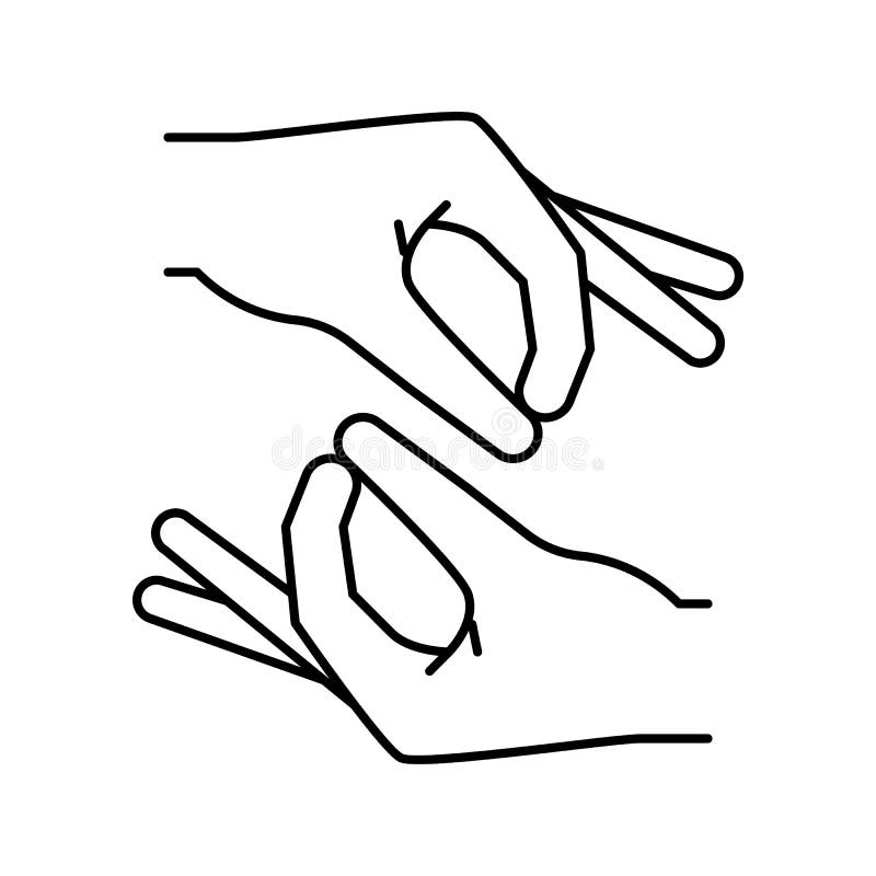 Deaf Sign Color Icon Vector Illustration Stock Vector - Illustration of ...