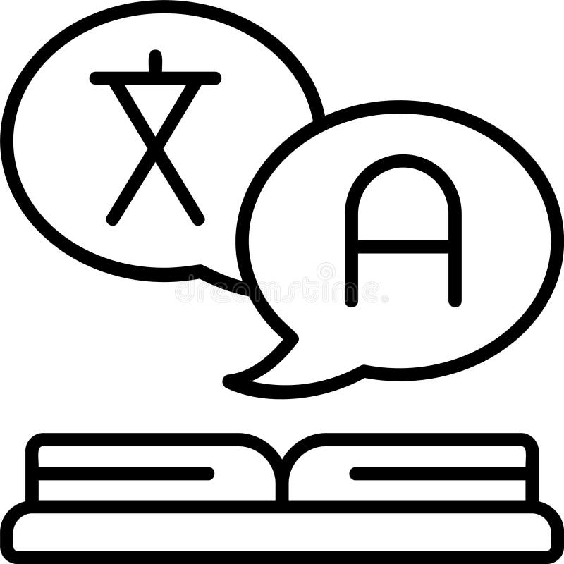 Sign Language Outline Vector Icon Stock Vector - Illustration of vector ...