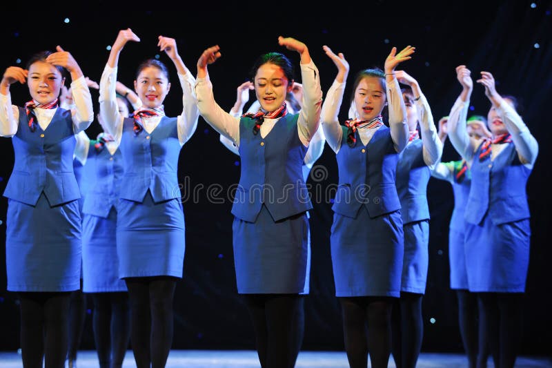 Sign Language Performance-Airline Stewardess Training Class Editorial ...