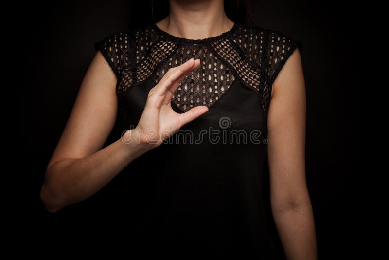 Sign Language of word stock image. Image of motion, symbol - 92979495