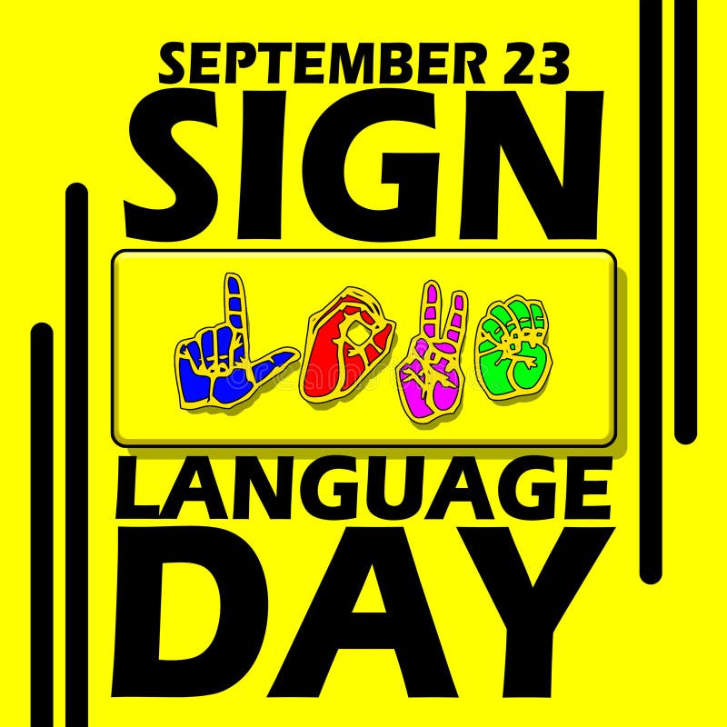 International Day Sign Languages Stock Illustrations – 280 ...