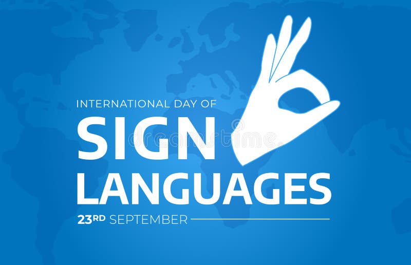 Sign Languages International Day Background Stock Vector - Illustration ...