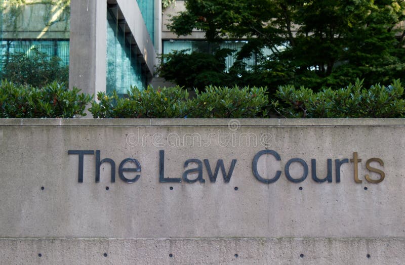 Sign of the Law Courts in Downtown Vancouver Editorial Image - Image of ...
