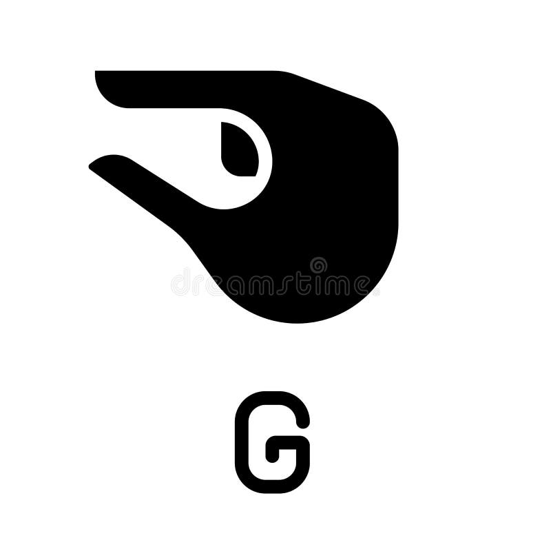 Letter G Sign Language Stock Illustrations – 270 Letter G Sign Language ...
