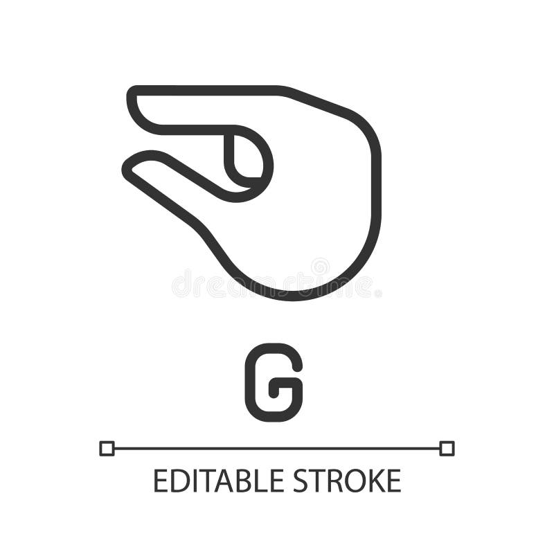 Letter G Sign Language Stock Illustrations – 270 Letter G Sign Language ...