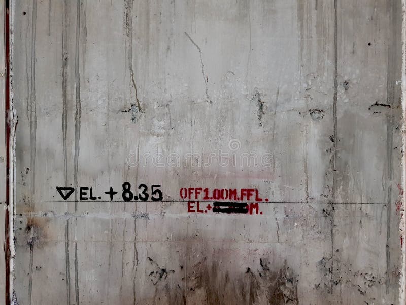 Sign of Level Line of Height from Floor. Stock Image - Image of ...