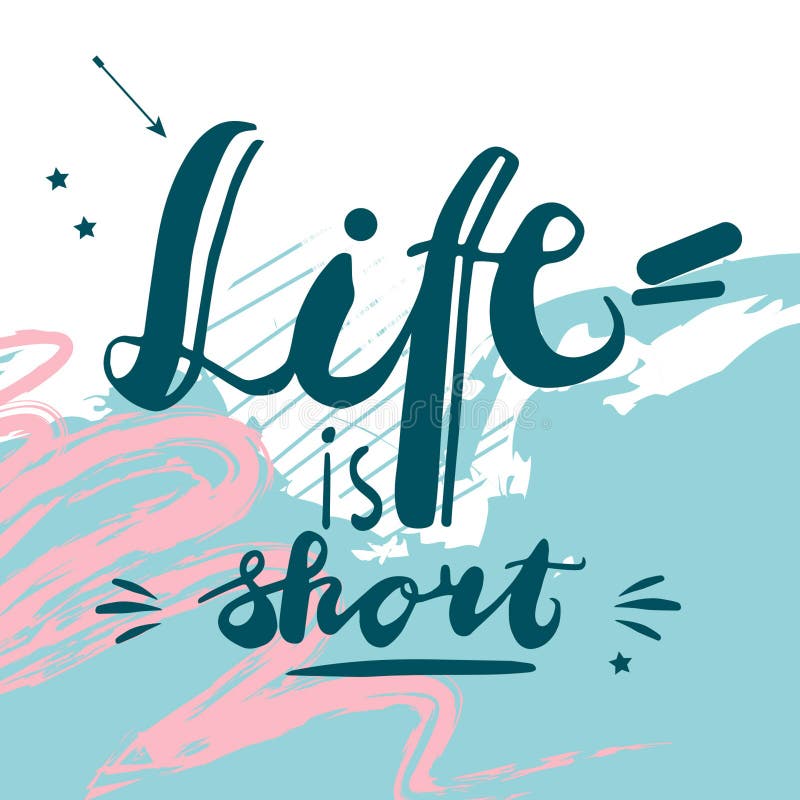 Sign Life is Too Short To Skip Dessert, Template Poster Hand Drawn ...