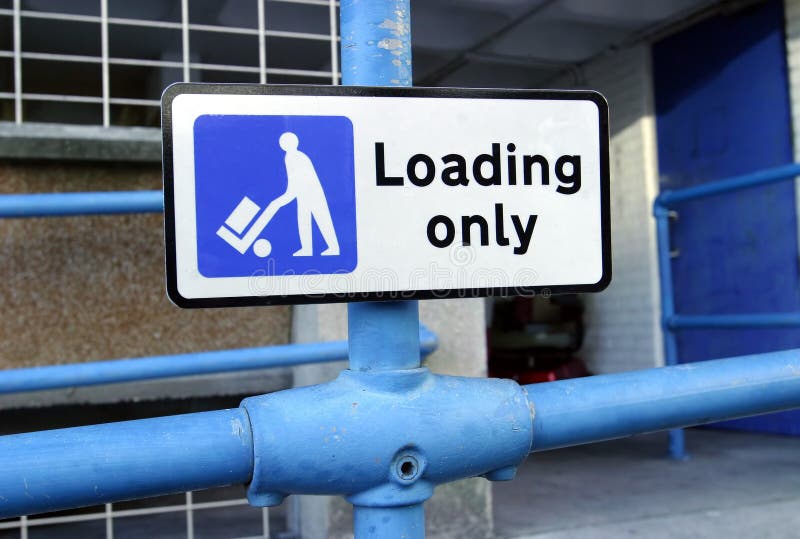 Sign, Loading only stock image. Image of parking, permit - 63575