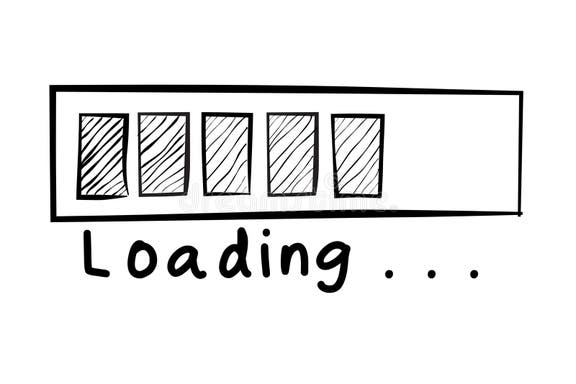 Simple Loading Sign, Vector Hand Draw Sketch Stock Vector ...